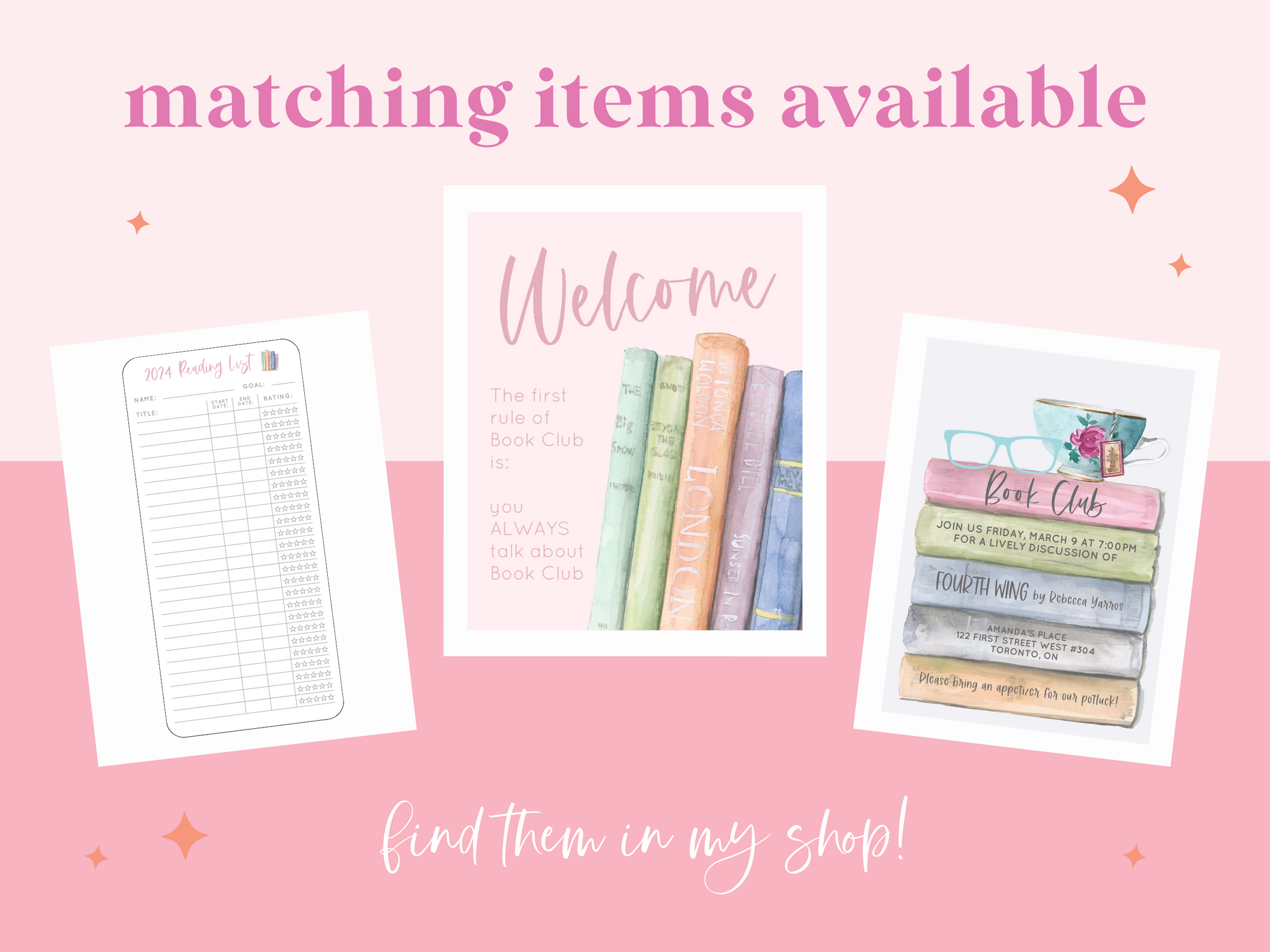 Book Club Wine Bar Sign Printable – awdesignsprintables