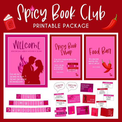 Spicy Book Club Printable Package – awdesignsprintables