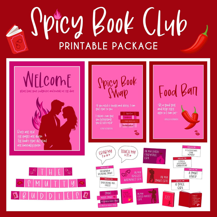 Spicy Book Club Printable Package – awdesignsprintables