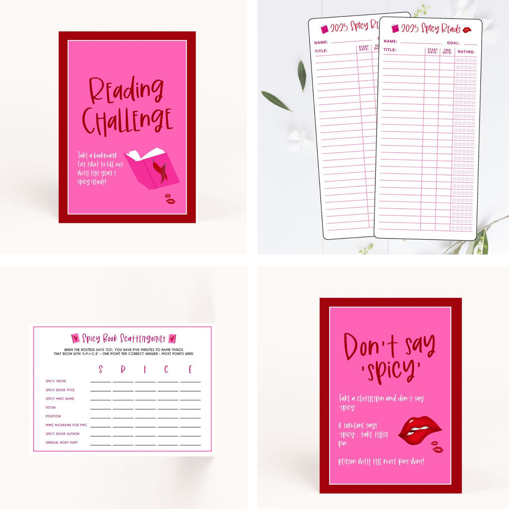 Spicy Book Club Printable Package – awdesignsprintables