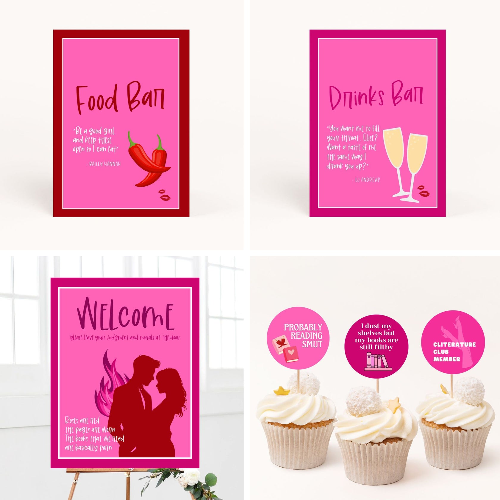 Spicy Book Club Printable Package – awdesignsprintables