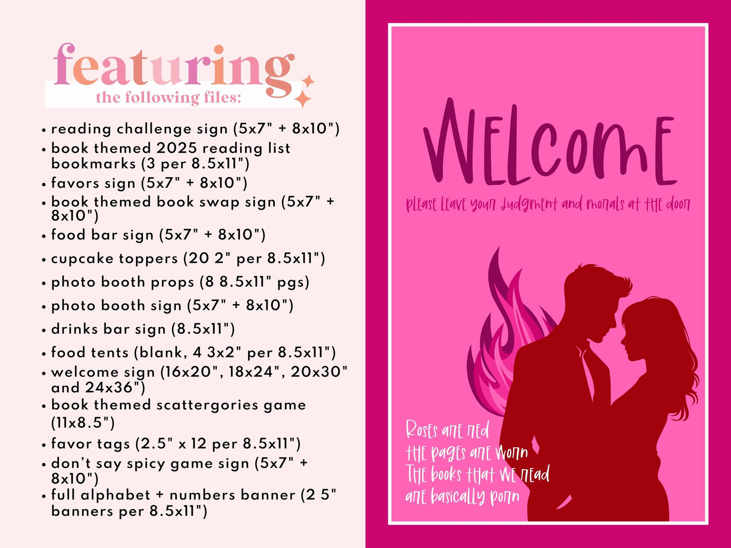 Spicy Book Club Printable Package – awdesignsprintables