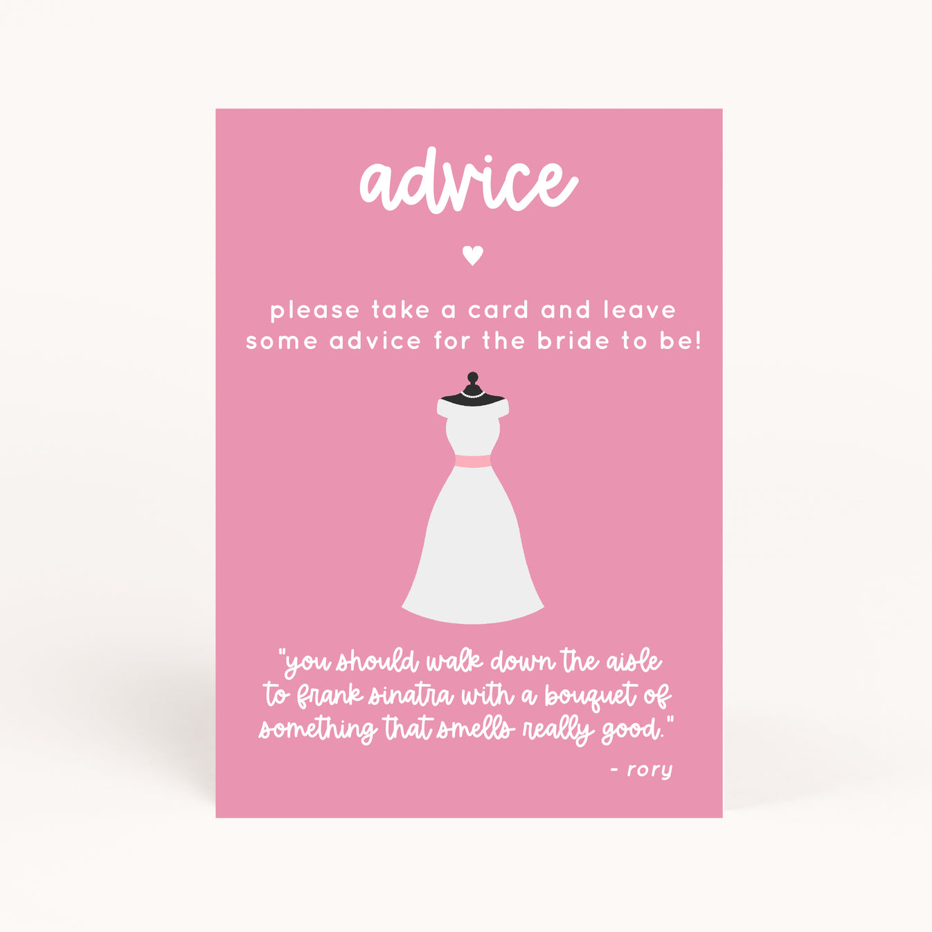 Gilmore Bridal Shower Advice for Bride Card Printables ...
