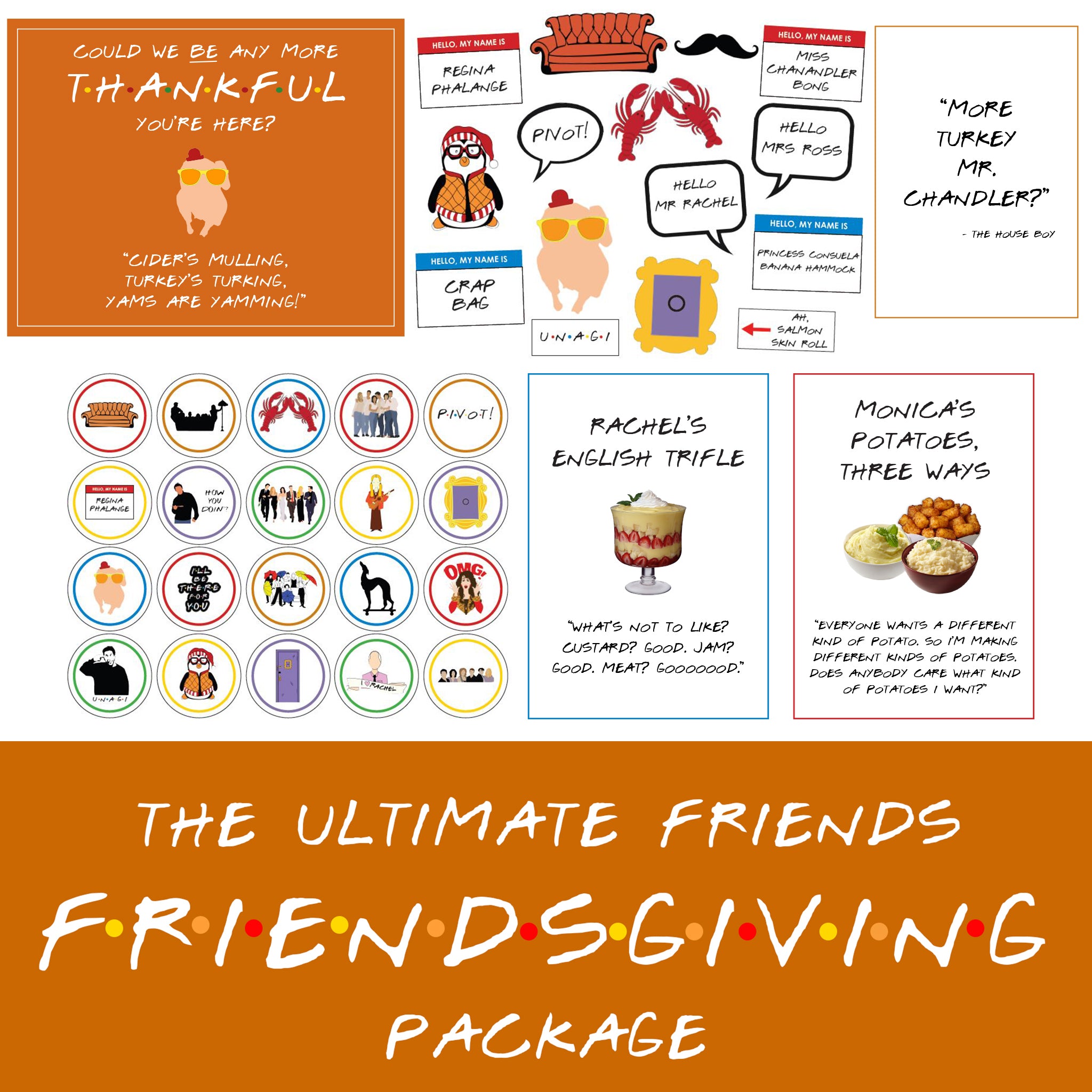 The Ultimate Friends Thanksgiving Printable Package – awdesignsprintables