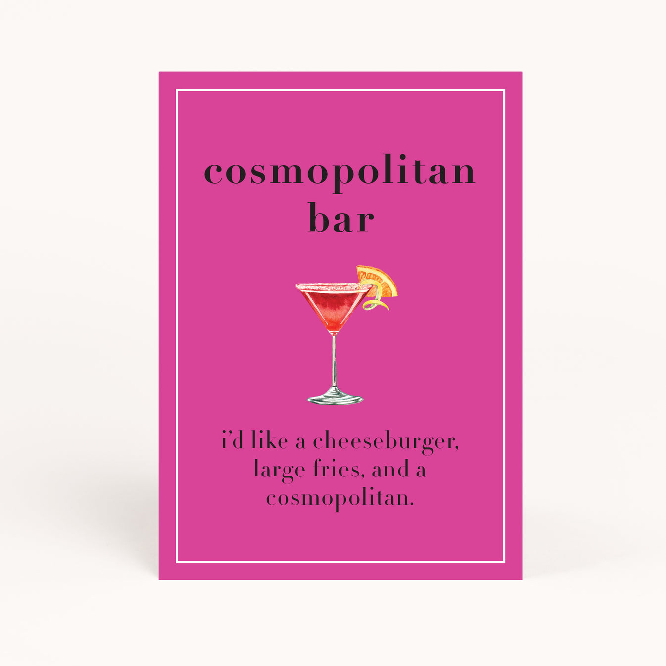 Sex and the City Bachelorette Party Cosmo Bar Printable ...