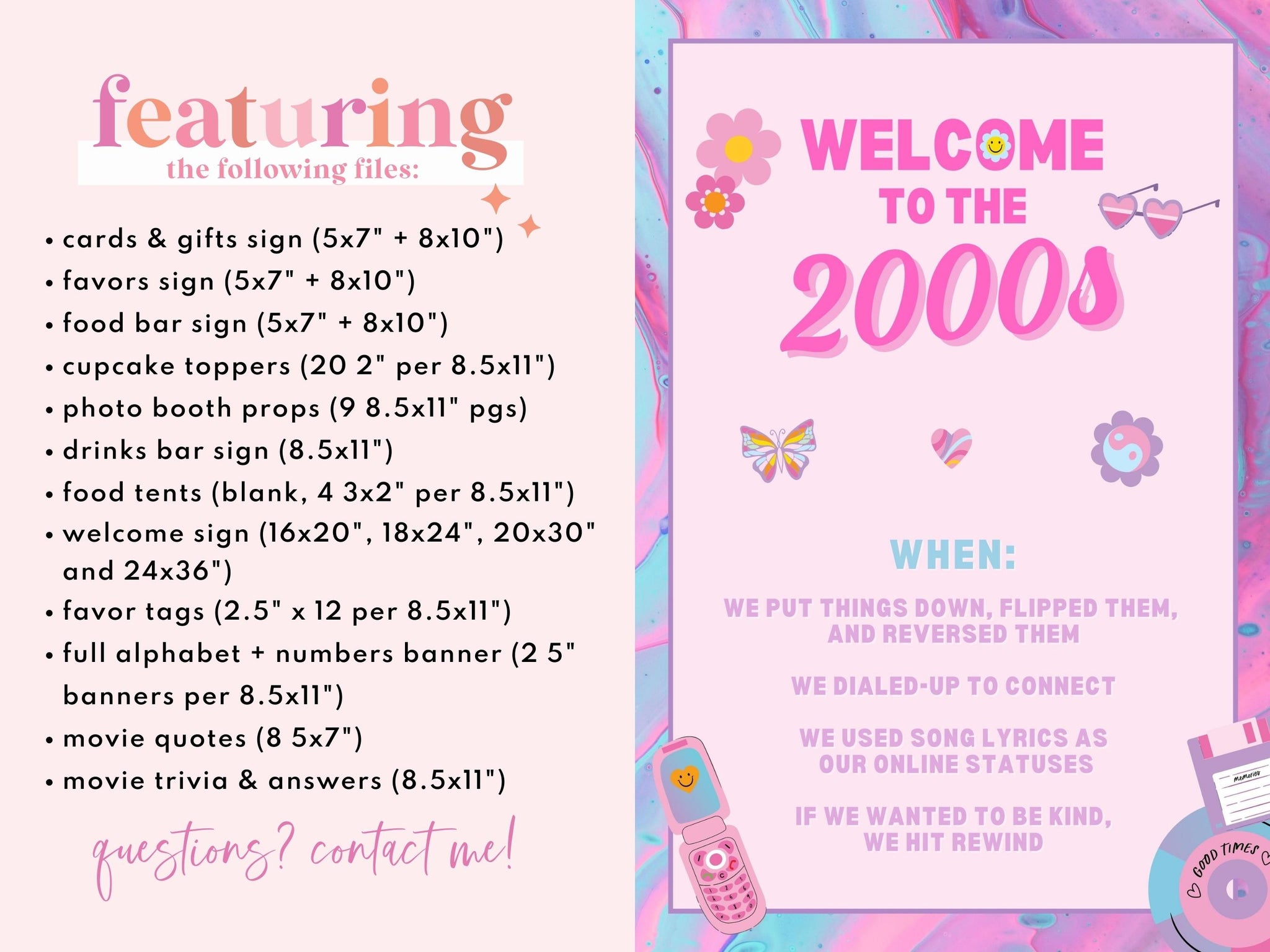 The Ultimate 2000s Party Printable Package – awdesignsprintables