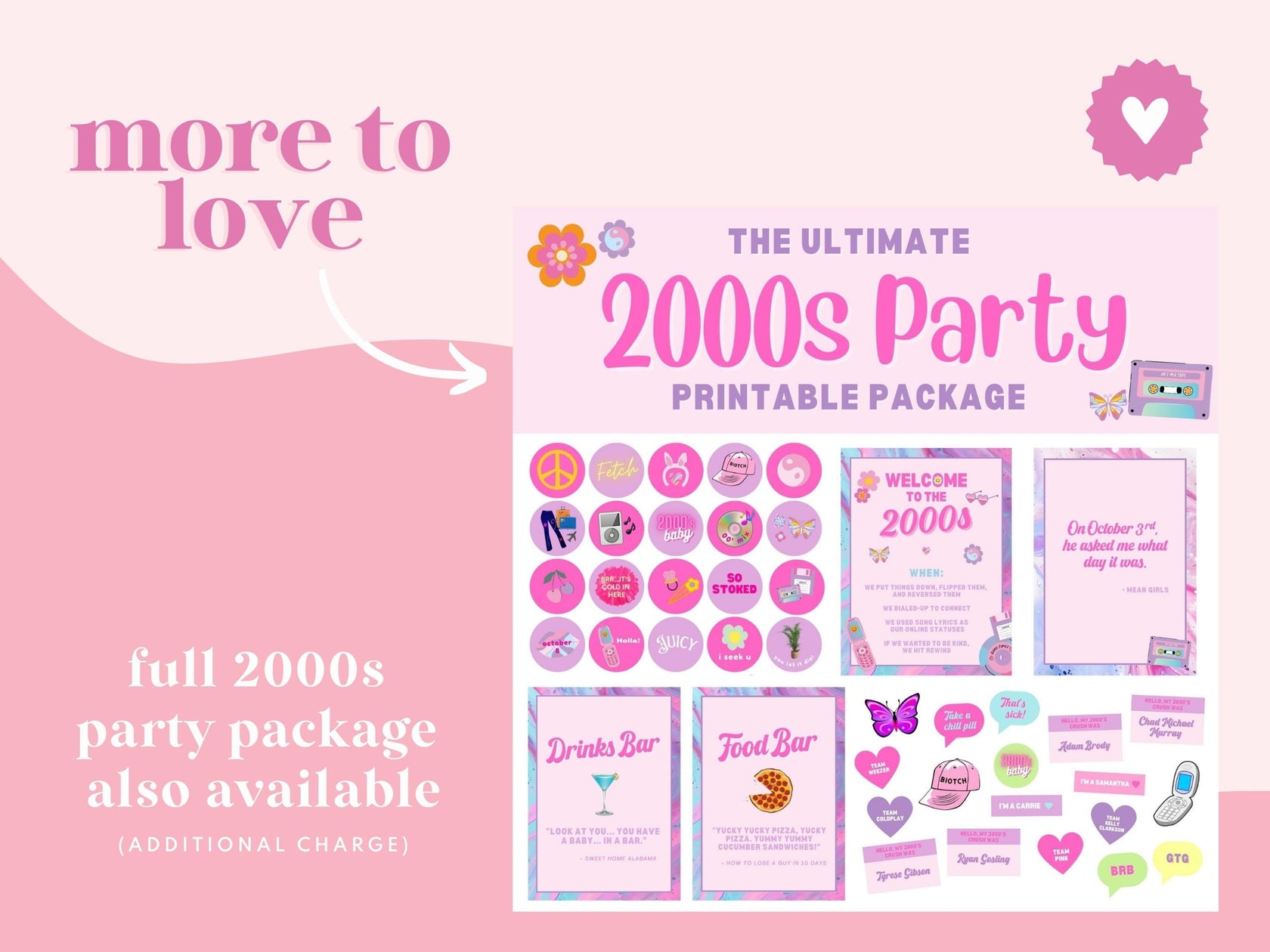 2000s Party Cards and Gifts Sign Printable – awdesignsprintables