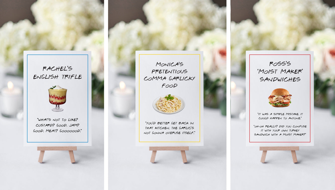 Friends Party Food & Drink Sign Printables – awdesignsprintables